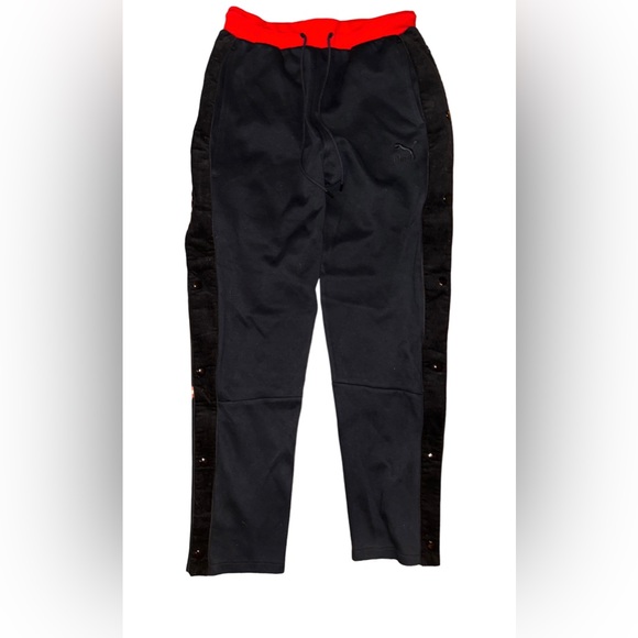Puma | Pants | Brand New Puma Black Red T7 Track Pants Mens Medium ...